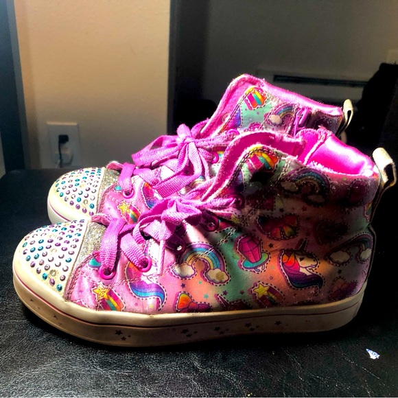 Skechers | Shoes | Skechers Twinkle Toes Girls Colorful Hightop ...